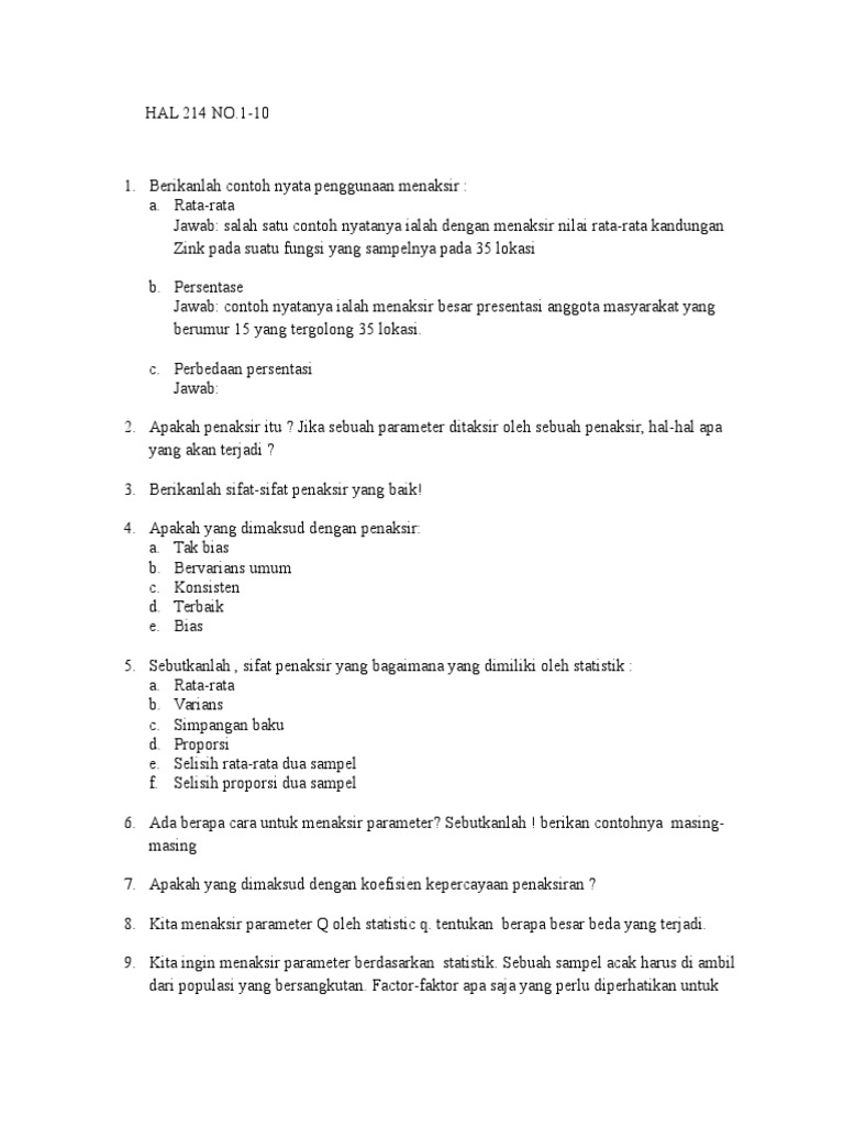 Berikanlah Contoh Nyata Penggunaan Menaksir | PDF