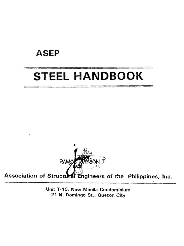 ASEP Steel Handbook PDF | PDF | Structural Steel | Buckling