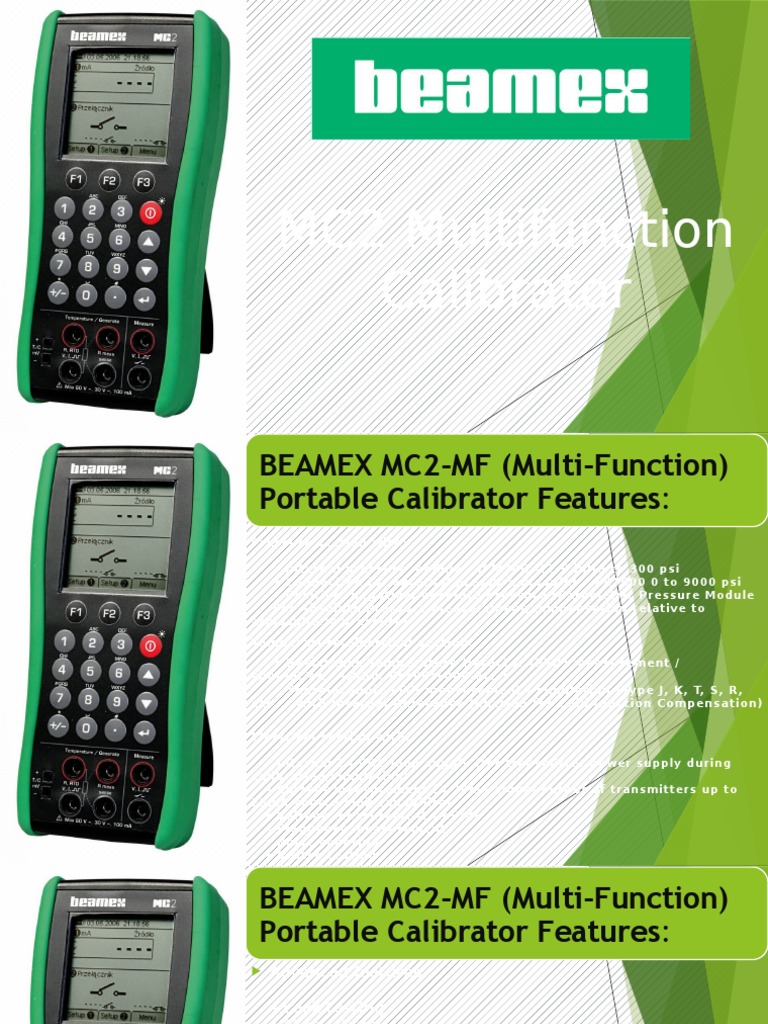 BEAMEX MC2-MF vs. MC4.pptx | Calibration | Thermocouple