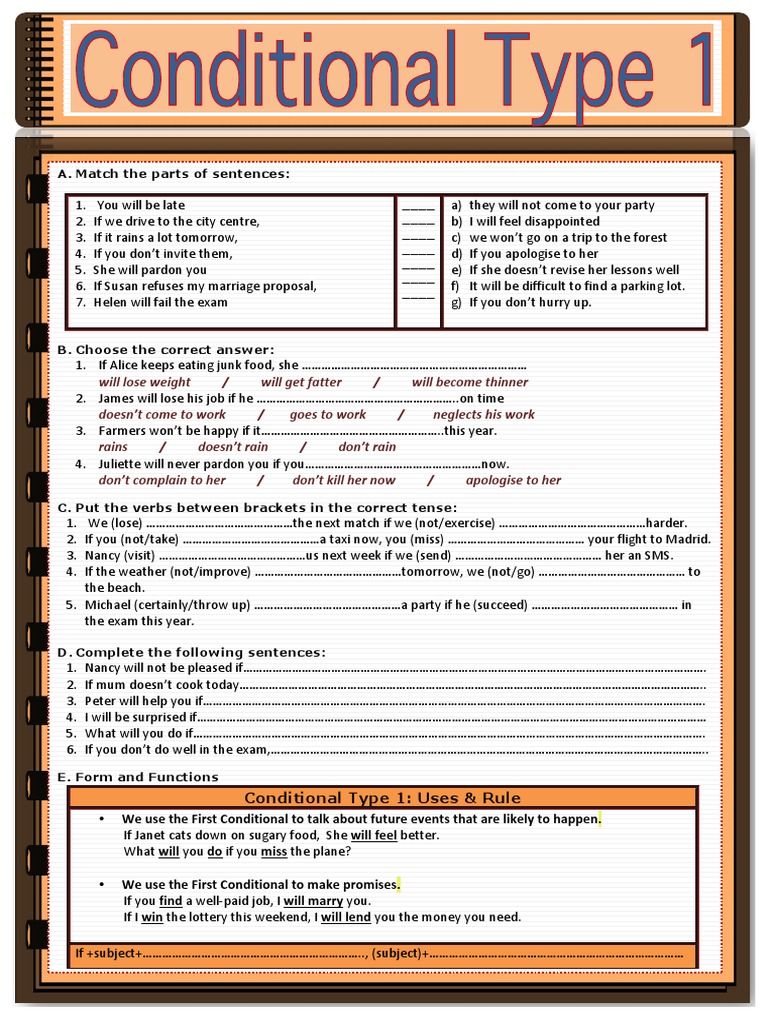 Islcollective Worksheets Upperintermediate b2 High School Conditional I ...