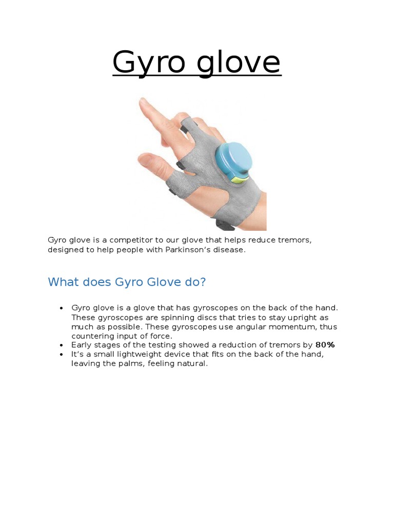Gyro Glove: Tremor Reduction for Parkinson's | PDF