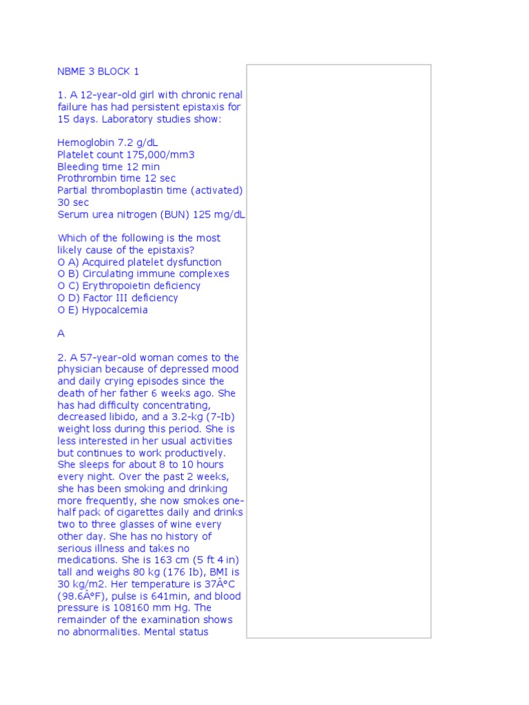 NBME Step 2 Form 3 | PDF | Esophagus | Medicine