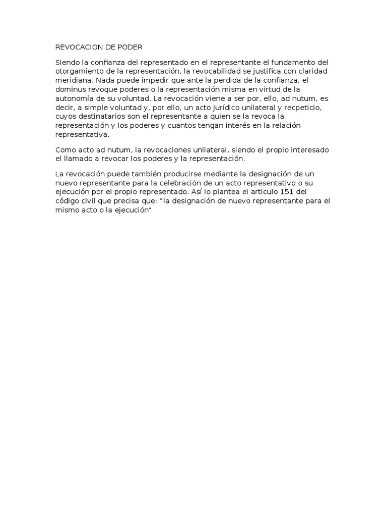 Revocacion de Poder | PDF | Política | Ciencias sociales
