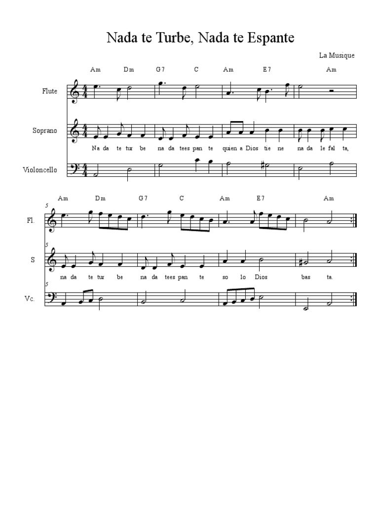 Nada Te Turbe Nada Te Espante