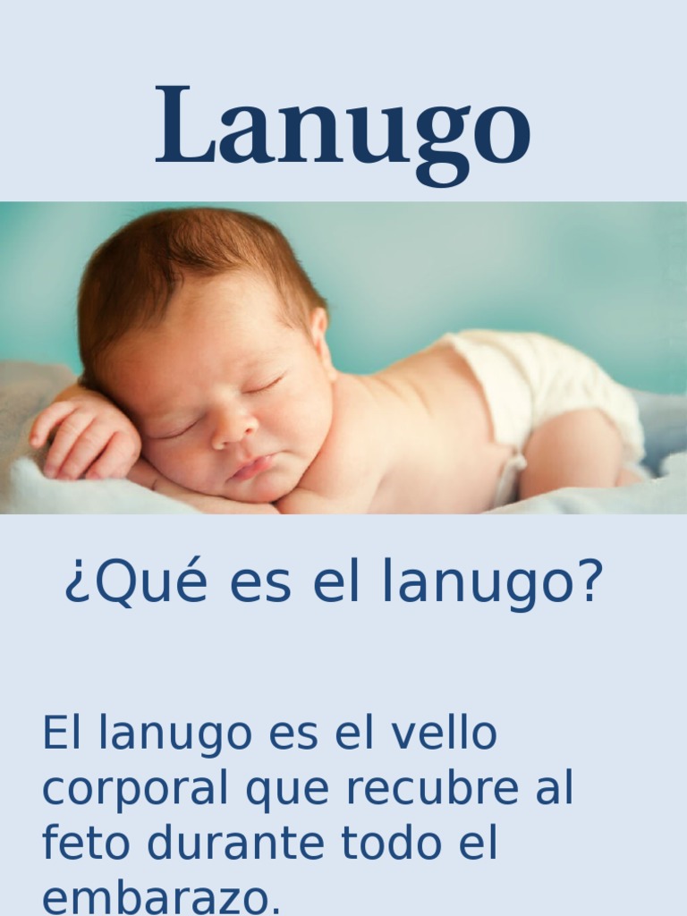 Qué es el lanugo en bebés y su función | PDF | Artes del Lenguaje y ...