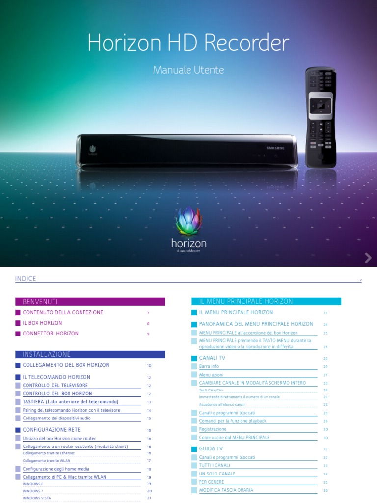 Upc Horizon Manuale Utente | PDF