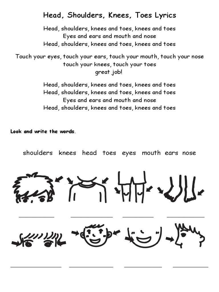 Head Shoulders Lyrics Worksheet | PDF
