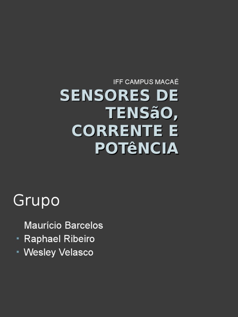 Sensores de Tensão, Corrente e Potência | PDF | Transformador ...