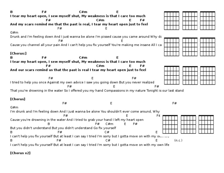 Emotional Struggles and Healing Song Lyrics | PDF