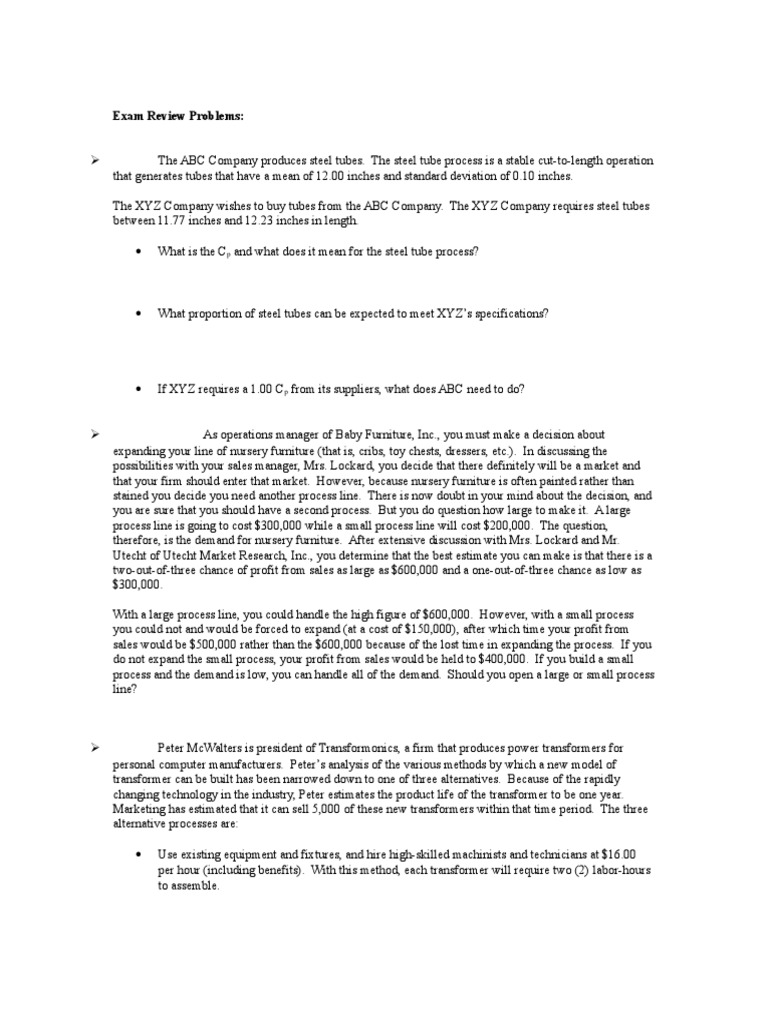 Exam 1 Review Problems | PDF | Economies | Economics
