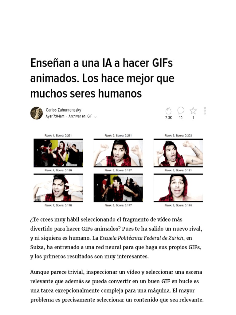 IA crea GIFs animados con éxito | PDF | Juegos y actividades