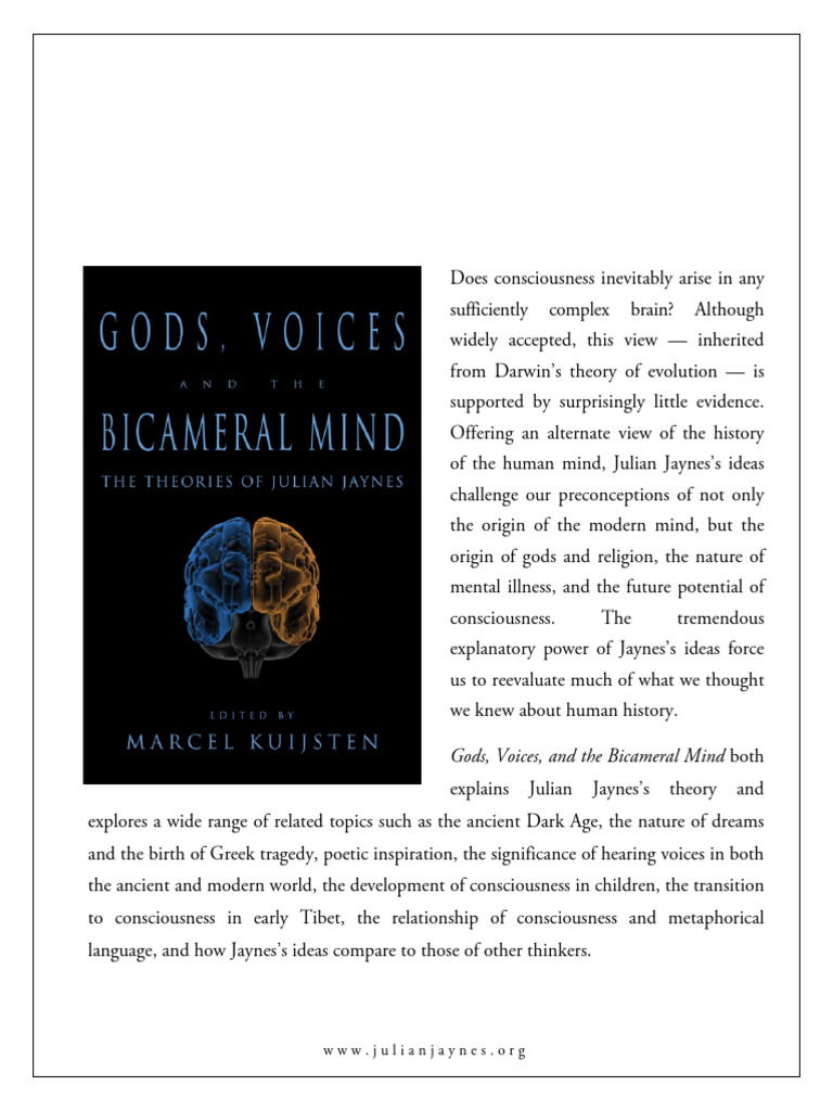 Gods Voices and The Bicameral Mind: The Theories of Julian Jaynes | PDF ...