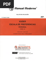 Kuder Vocacional - Manual Original | PDF | Estadísticas | Desviación Estándar