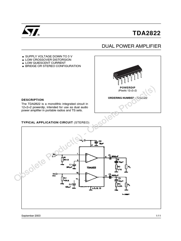 Tda 2822 | PDF | Printed Circuit Board | Amplifier