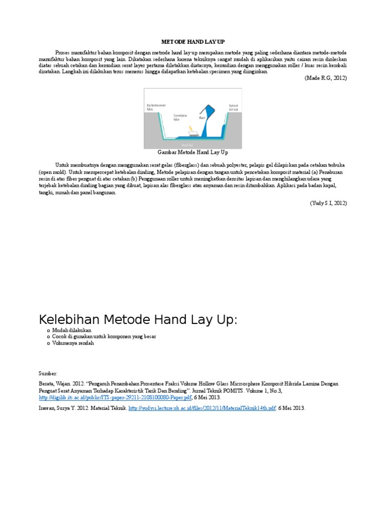 Metode Hand Lay Up Komposit | PDF | Seni
