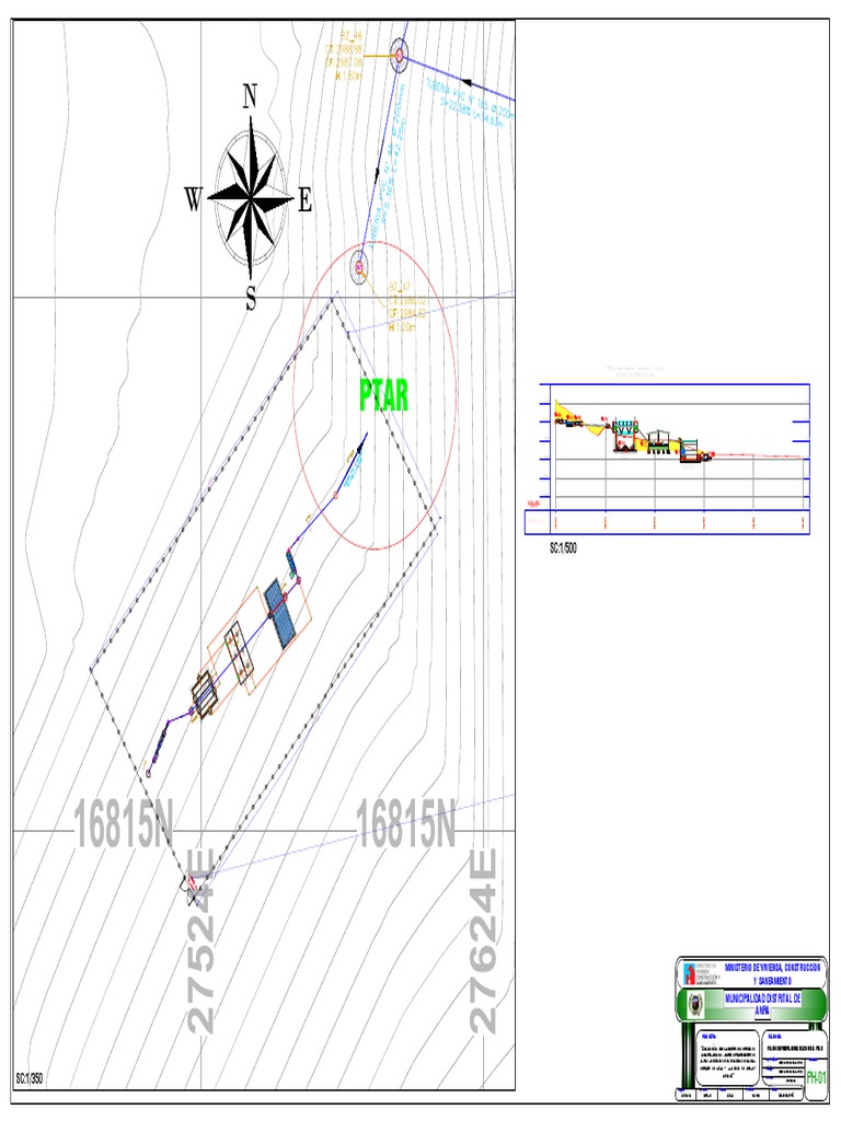 Perfil Hidráulico PTAR Cascay | PDF