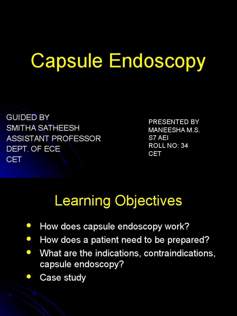 Capsule Endos | PDF | Endoscopy | Colonoscopy