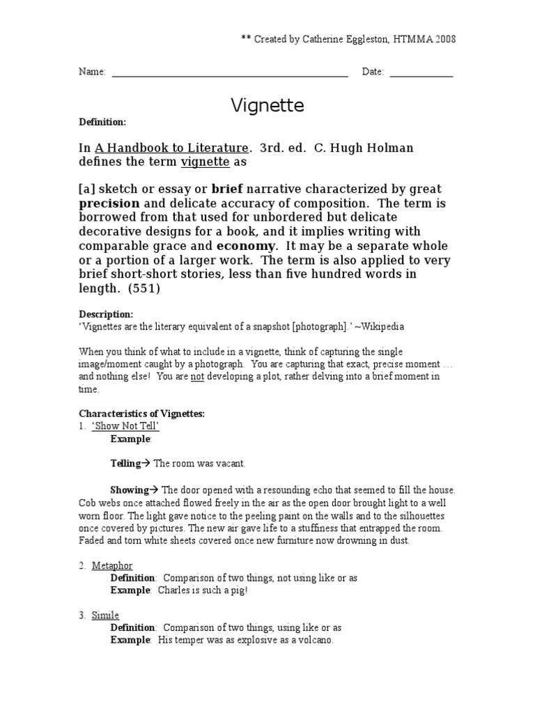 Vignette Handout | PDF