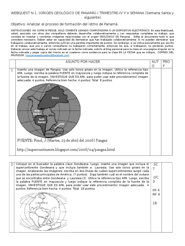 Webquest n.1 It-Histrevisada. | PDF | Science | Geología