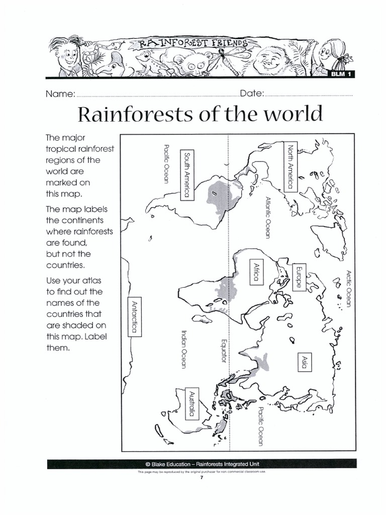 Rainforest of The World Map | PDF