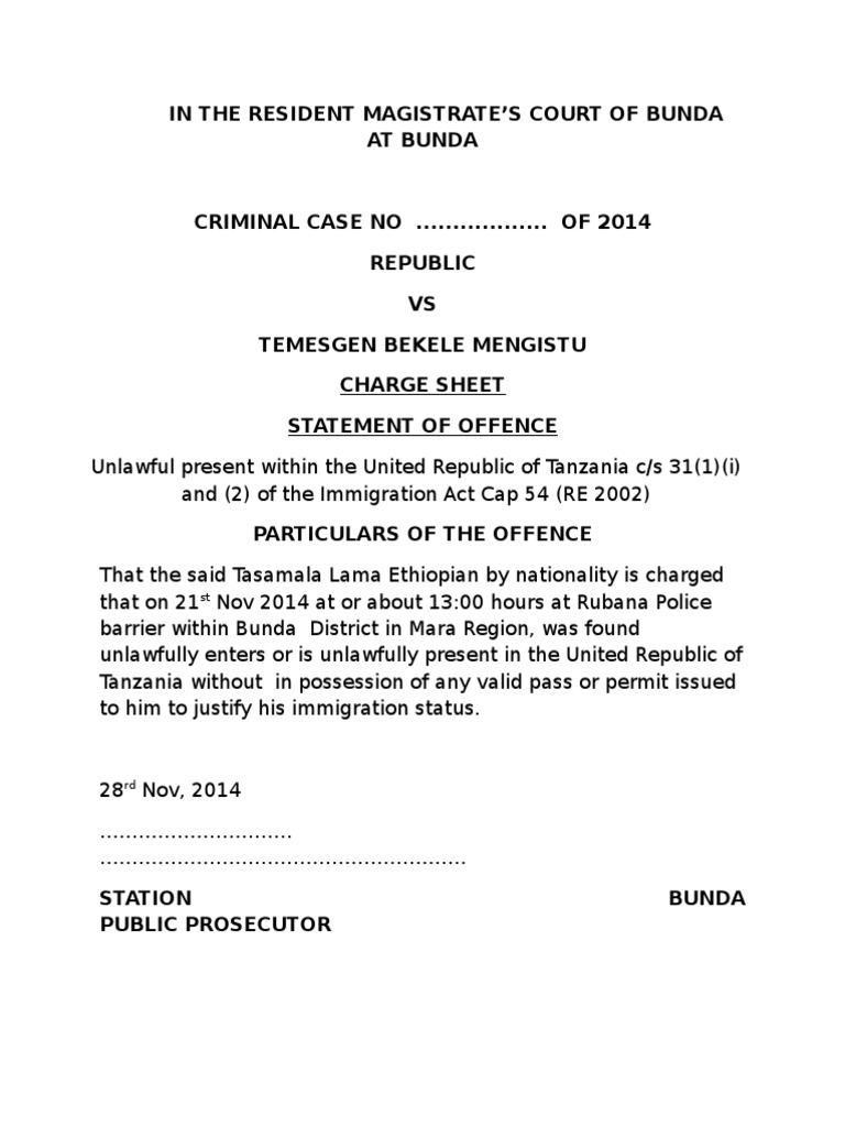 Charge Sheet Sample | PDF | Government Information | Crime & Violence