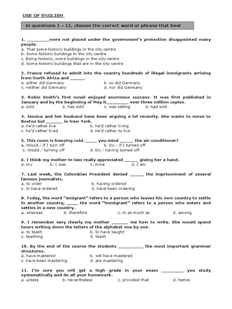 Proficiency Test | PDF | Career & Growth | Language Arts & Discipline