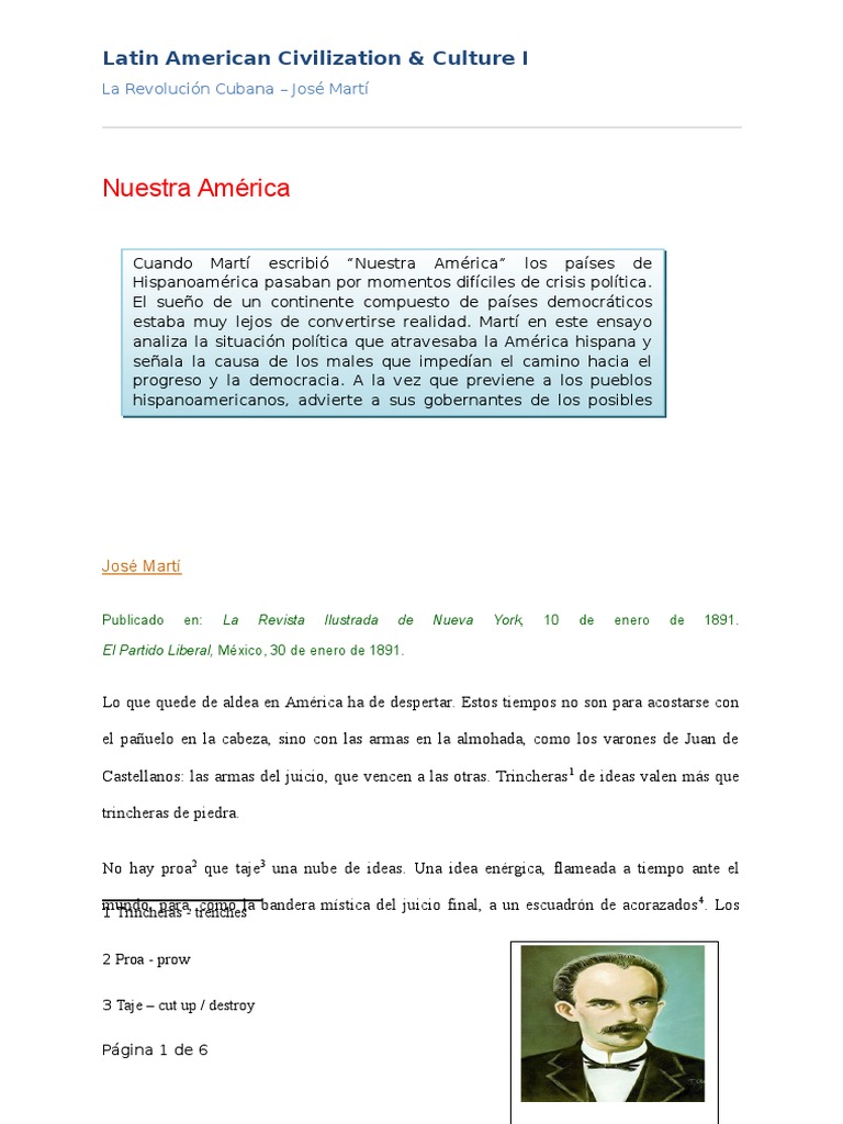 Nuestra America | PDF | Cuba | Américas