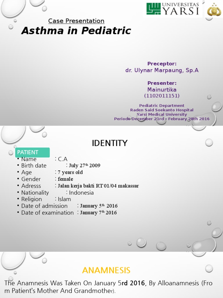 Case Asma Tika | PDF | Asthma | Respiratory Tract