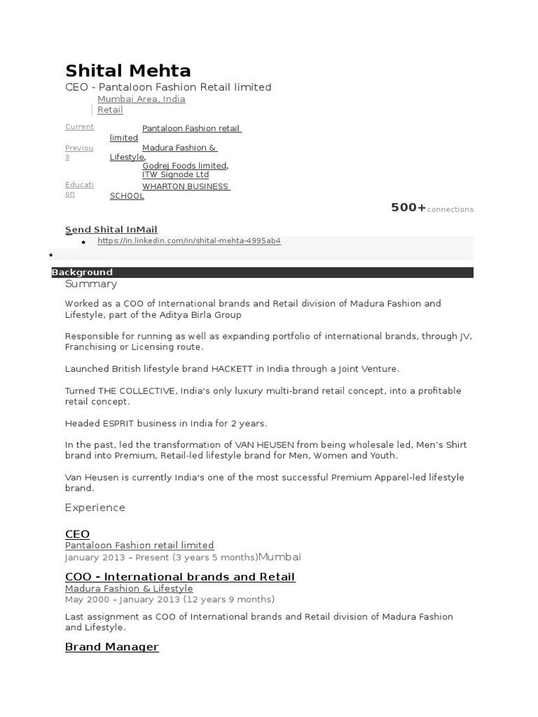 Shital Mehta | PDF | Retail | Brand