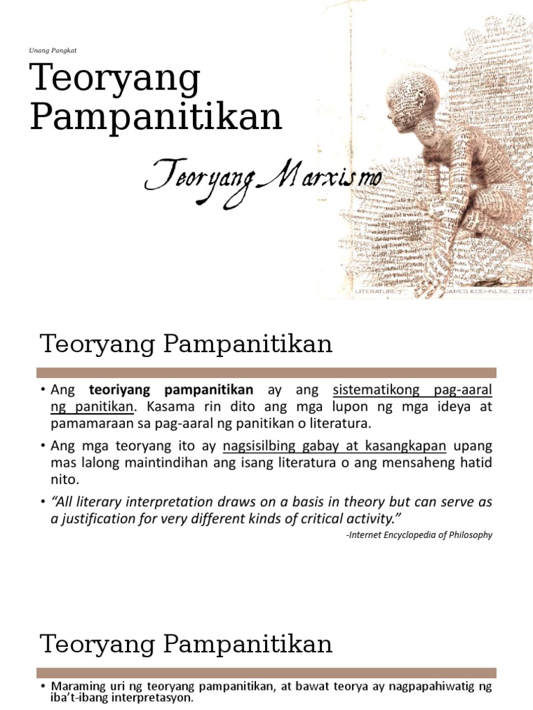 Teoryang Marxismo | PDF