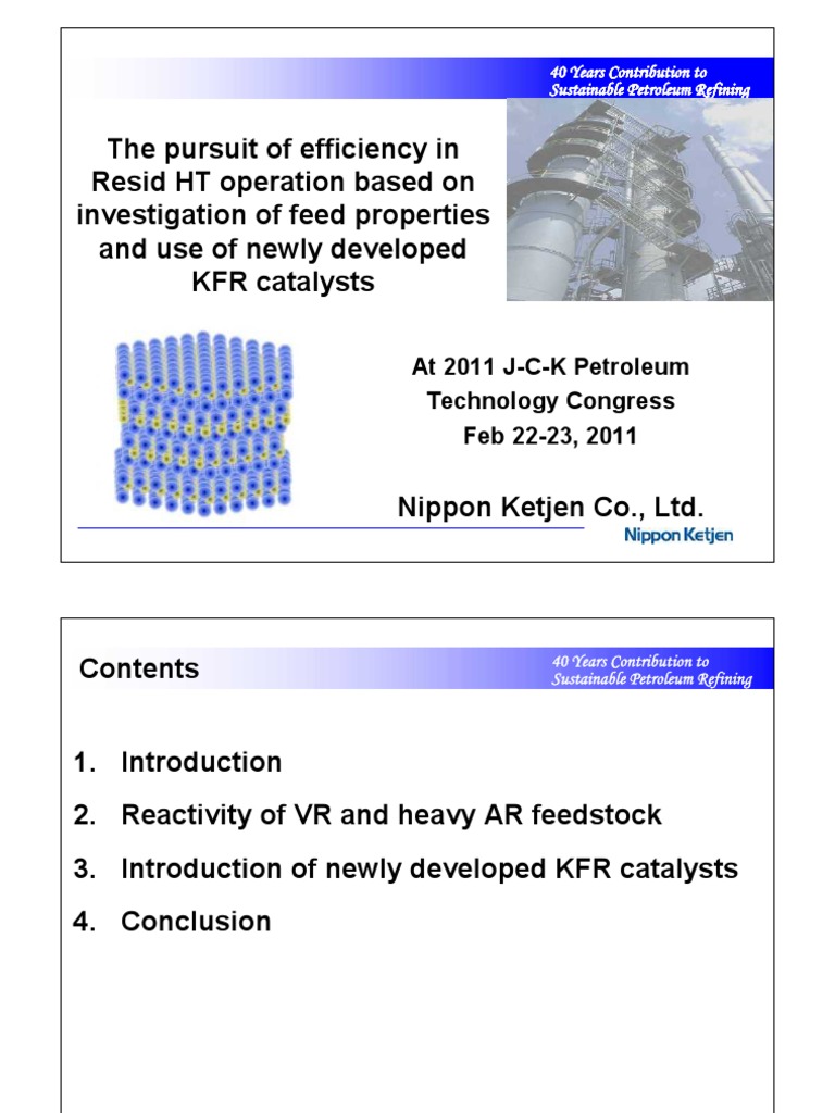 Conference06-21Nippon Ketjen Resid HDM | PDF | Oil Refinery | Petroleum