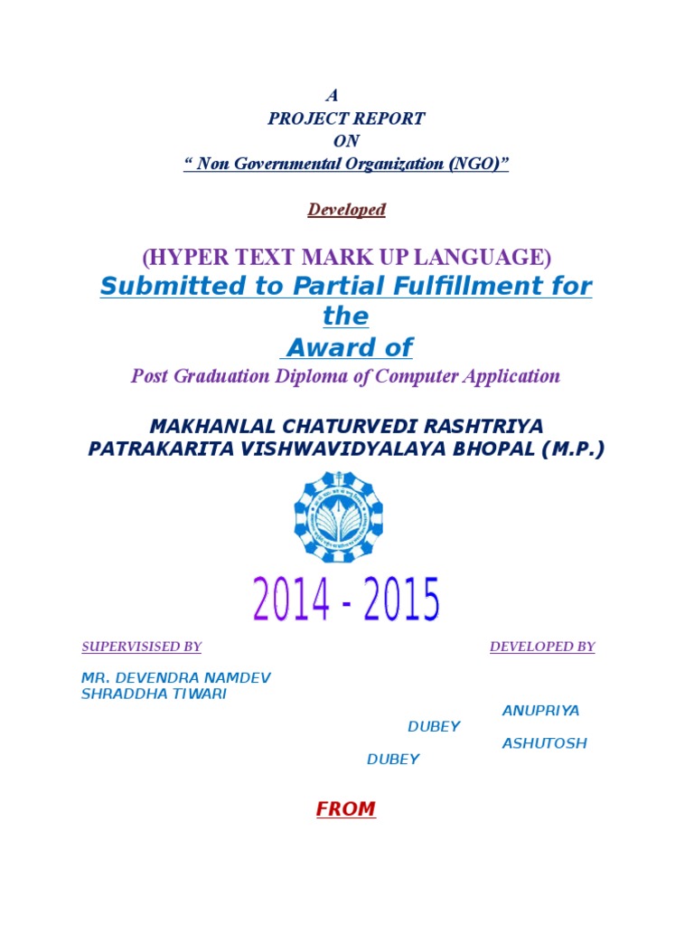 Pgdca Project | PDF | Further Education | Computing And Information ...