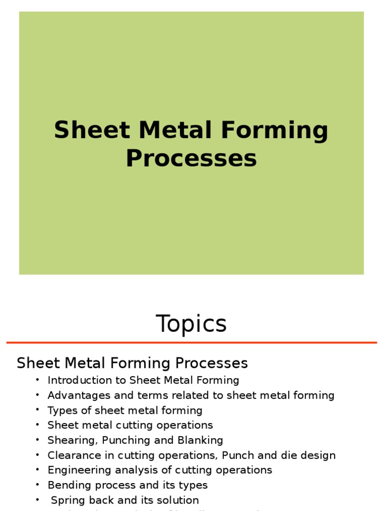 Sheet Metal Forming Pdf Sheet Metal Bending