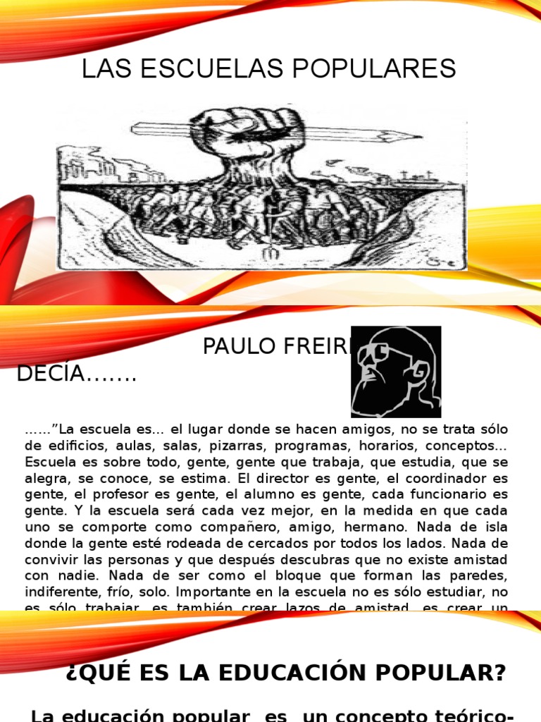 Las Escuelas Populares | PDF | Epistemología | Aprendizaje