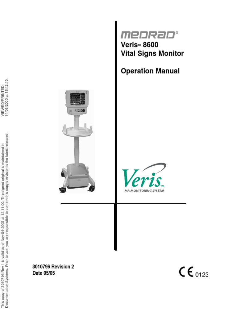Medrad Veris 8600 | PDF | Electrocardiography | Monitoring (Medicine)