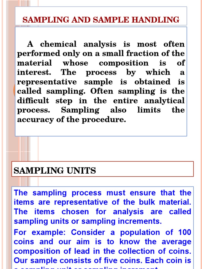 Sampling and Sample Handling | PDF | Gases | Solid