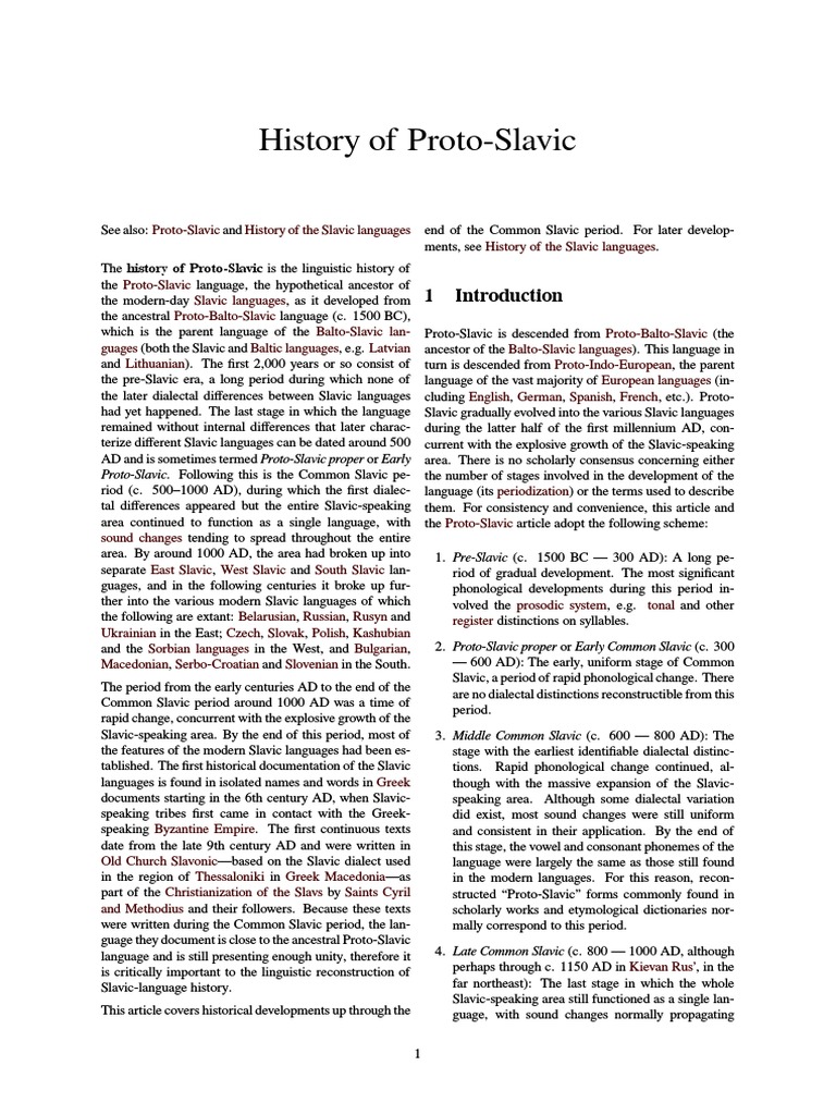 History of Proto-Slavic | Stress (Linguistics) | Human Voice