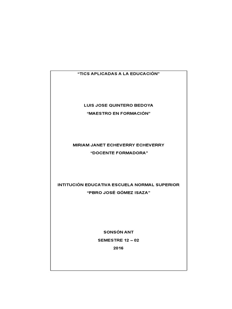 Portada de Tics | PDF