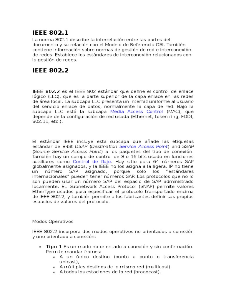 Ieee 802 | PDF | Red de arquitectura | Tecnología digital