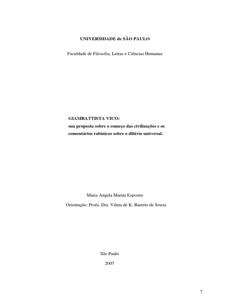 Tese Maria Angela Marini Esposito | PDF | Gênesis (livro) | Deus