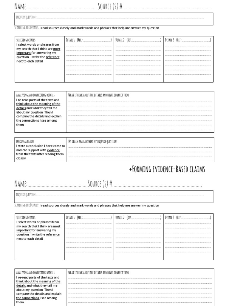 Evidence-Based Claim Formation Guide | PDF