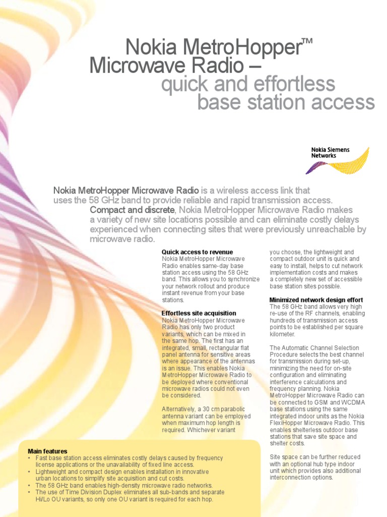 Nokia Metro Hopper v7 | PDF | Microwave | Base Station