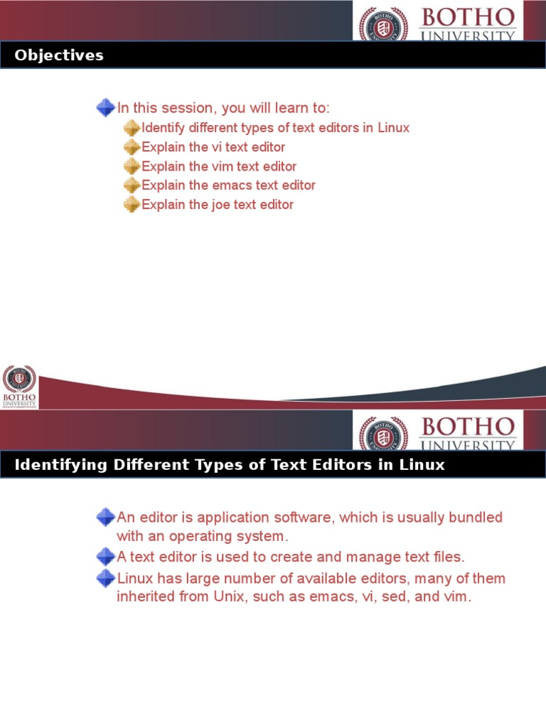 Exploring Common Linux Text Editors: Vi, Vim, Emacs, and Joe | PDF ...