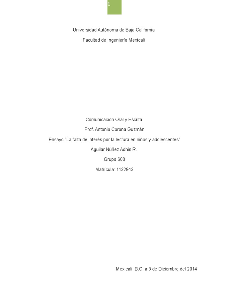 Falta de interés en lectura juvenil | PDF | Lectura (proceso) | Juventud