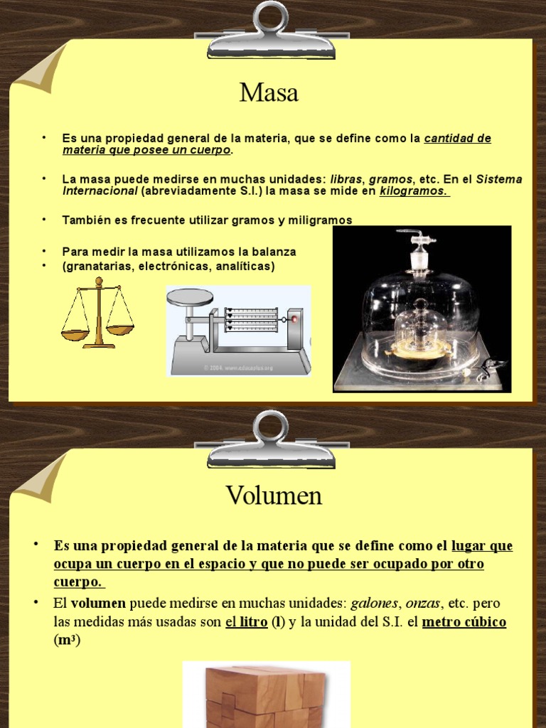 Propiedades de La Materia | Volumen | Importar