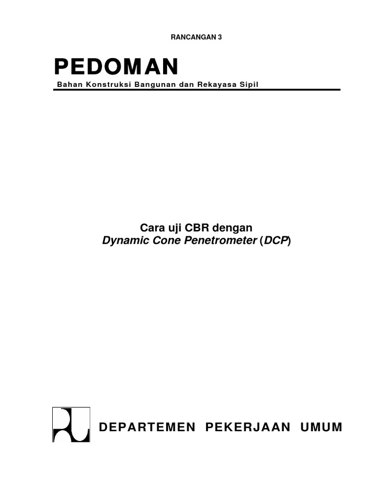 CBR DCP] Cara Uji CBR dengan DCP | PDF