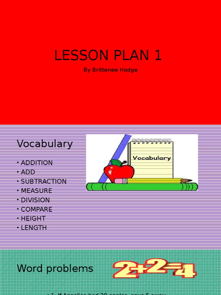 Fun Math Lesson Plan for Kids | PDF