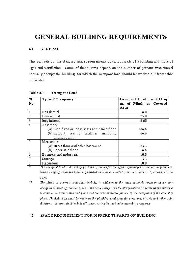 General Building Requirement | PDF | Stairs | Basement
