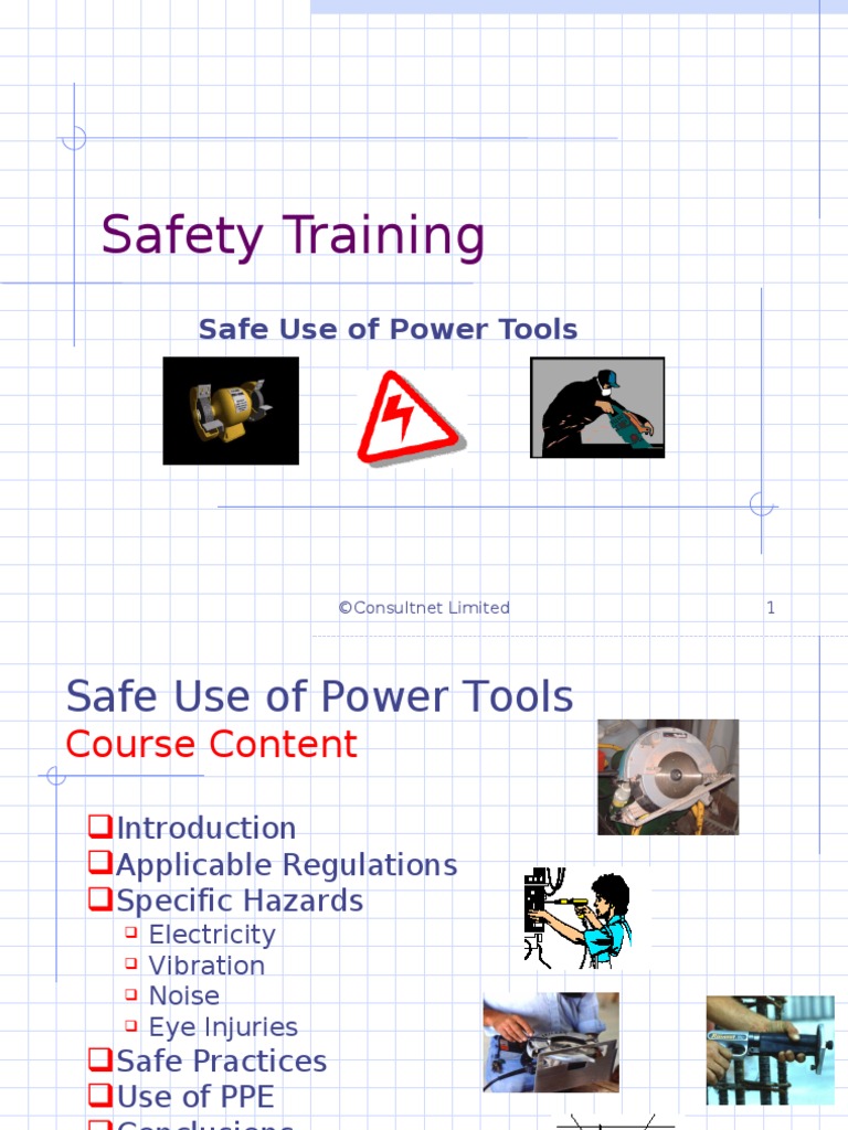 Safe Use of Power Tools Rev0 | PDF | Personal Protective Equipment ...
