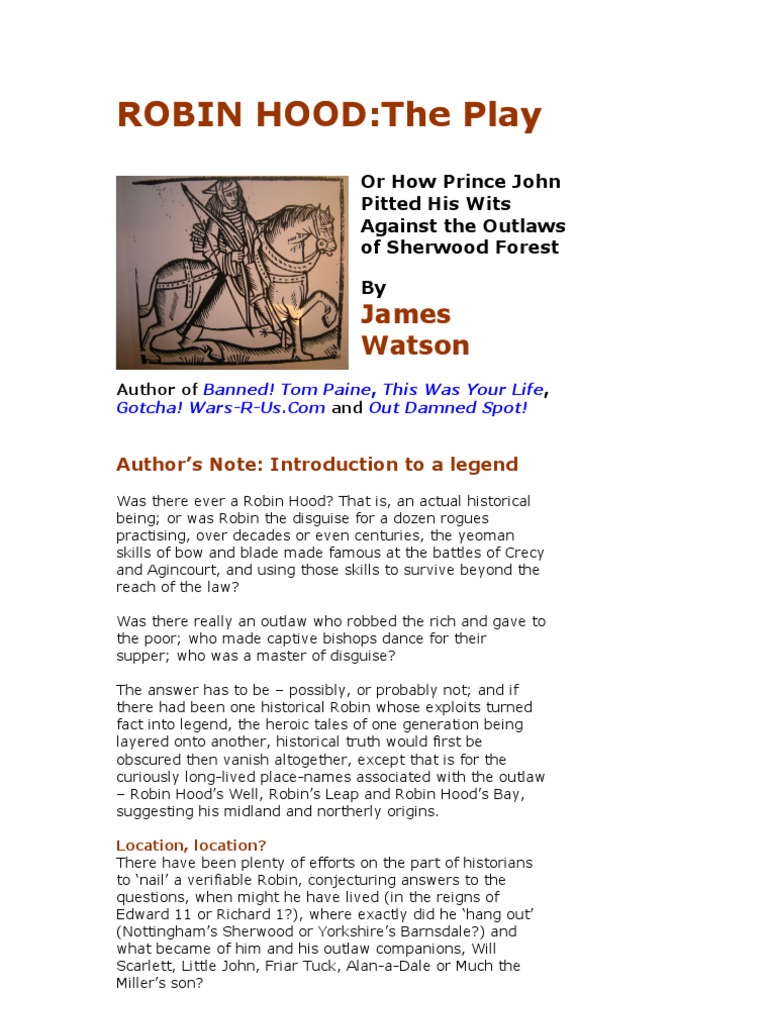 Robin Hood the Play | Robin Hood | Free 30-day Trial | Scribd